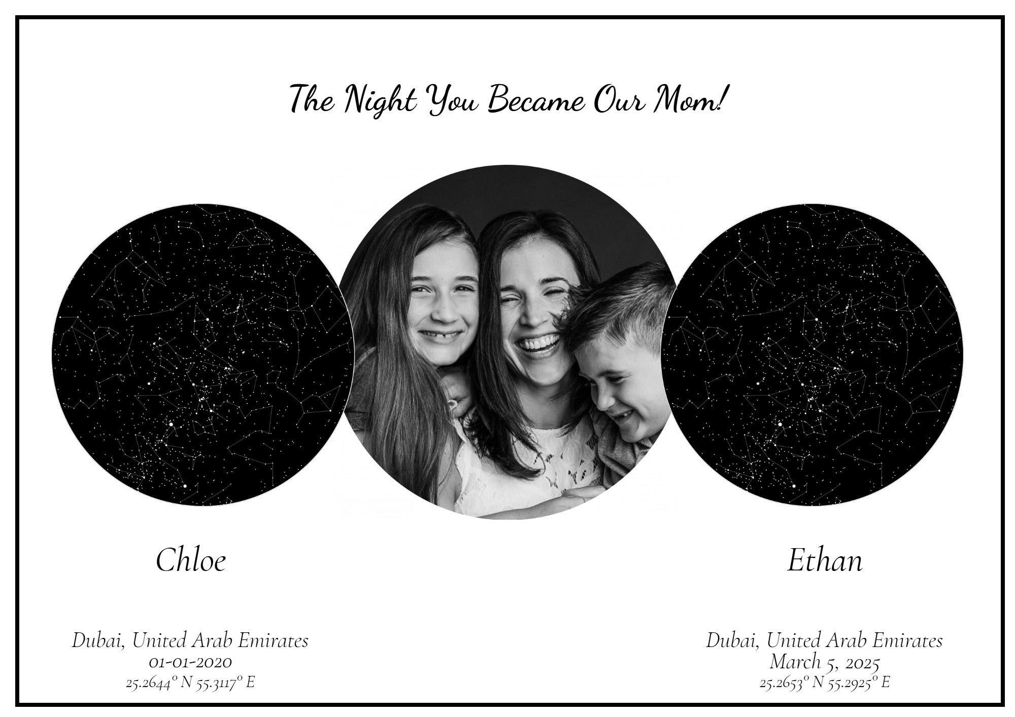 MOTHERS DAY DUAL STAR MAP – Star Maps UAE